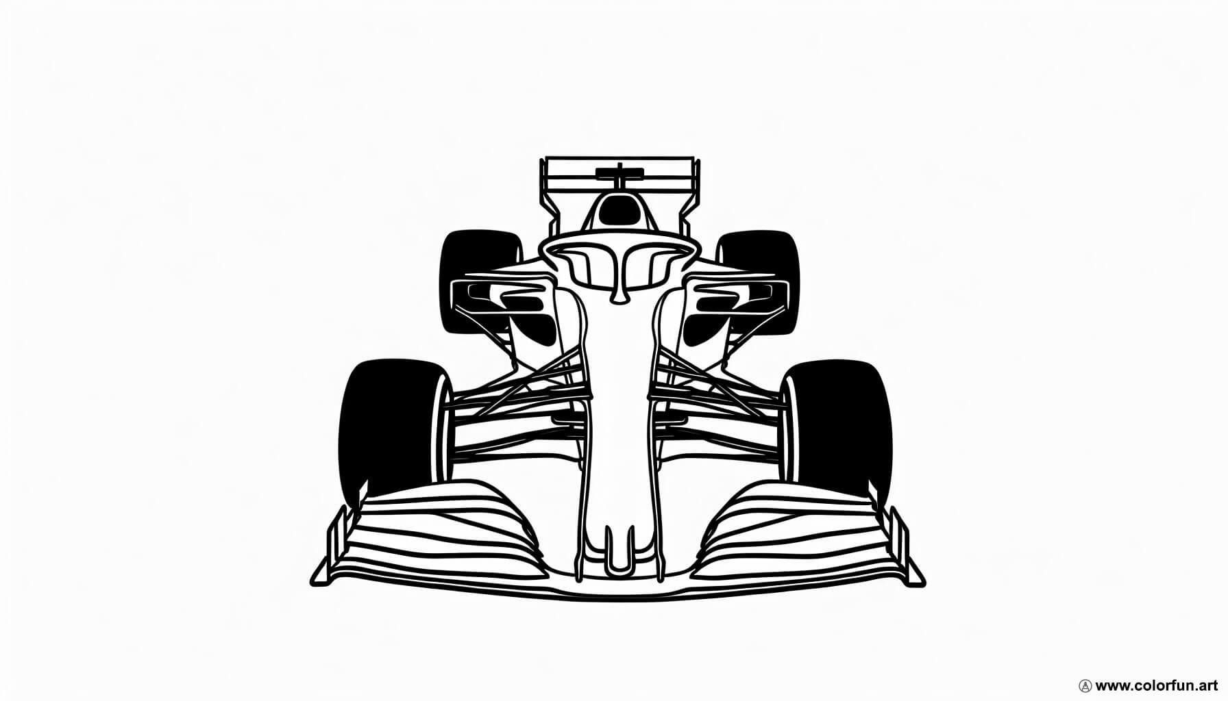 Coloriage de voitures de formule 1 à Télécharger ou à Imprimer gratuitement