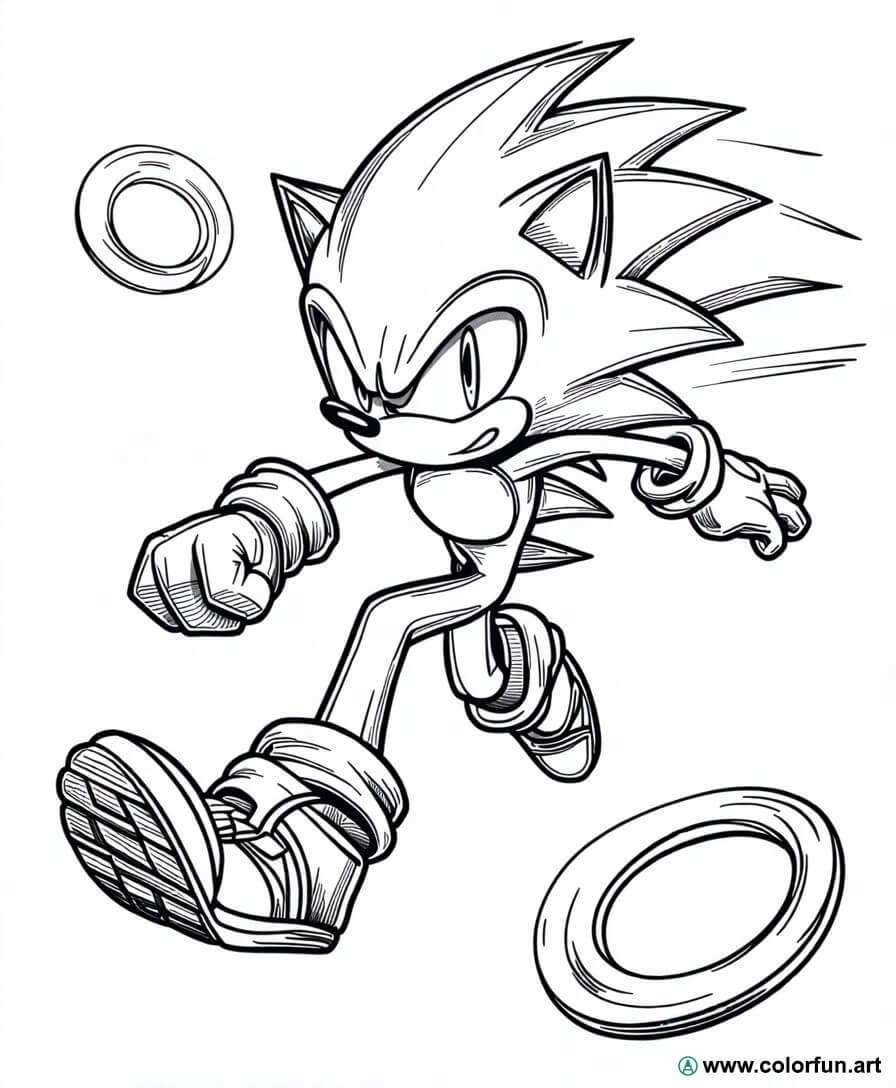 15 Coloriages De Sonic - Coloriages Gratuits pour Enfants - ColorFun.fr