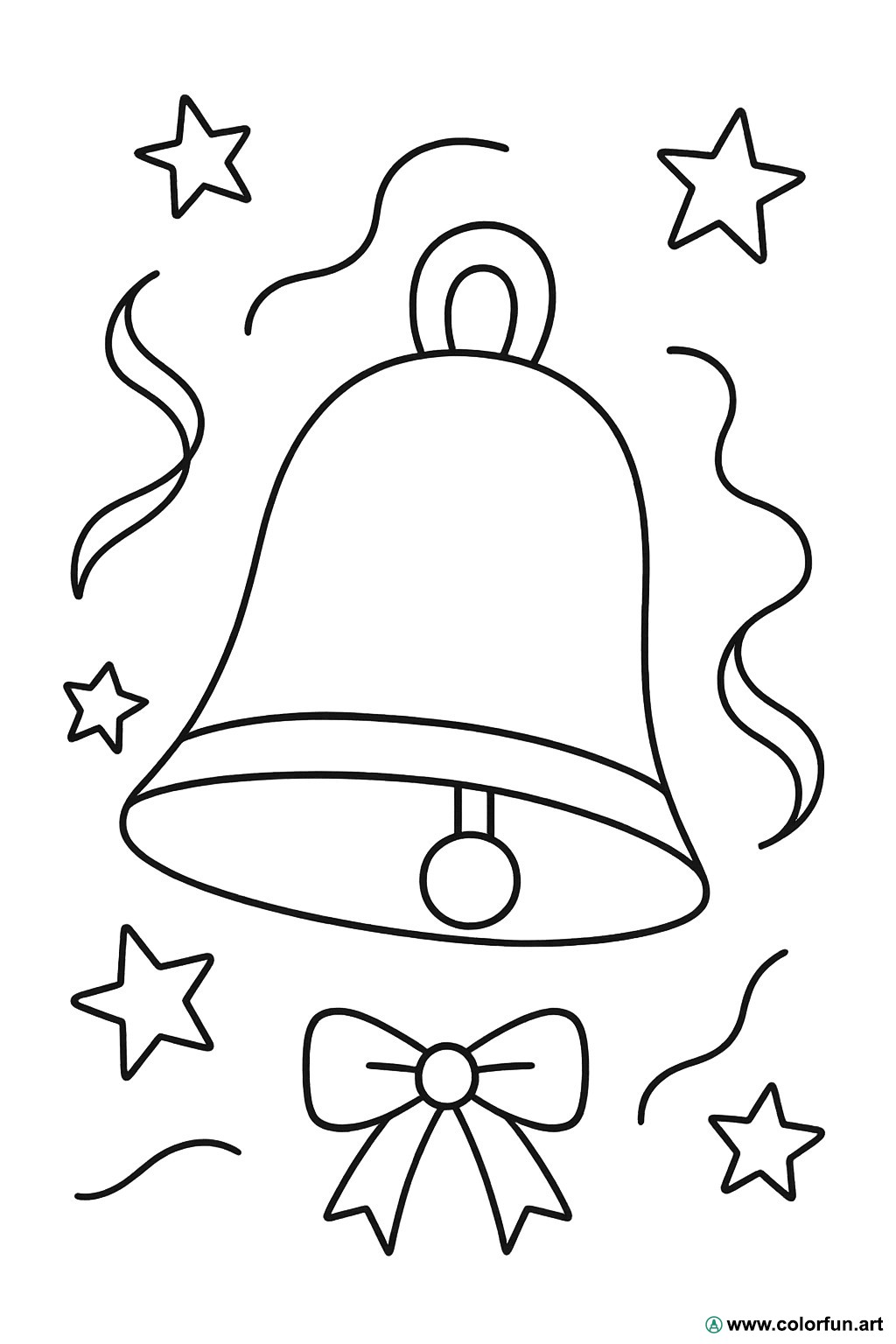 Coloriage d'une cloche pour la maternelle à Télécharger ou à Imprimer ...