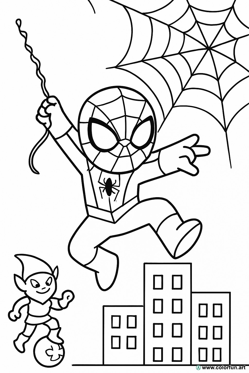 Coloriages Faciles De Spiderman Pour Les Enfants
