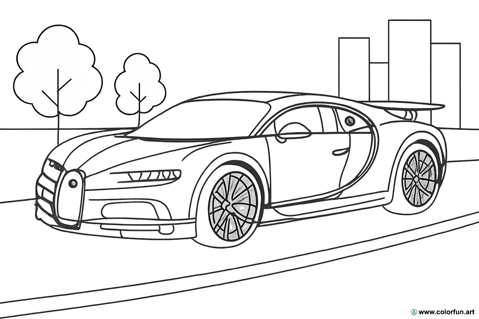 Coloriage de la Bugatti Chiron Sport à Télécharger ou à Imprimer ...