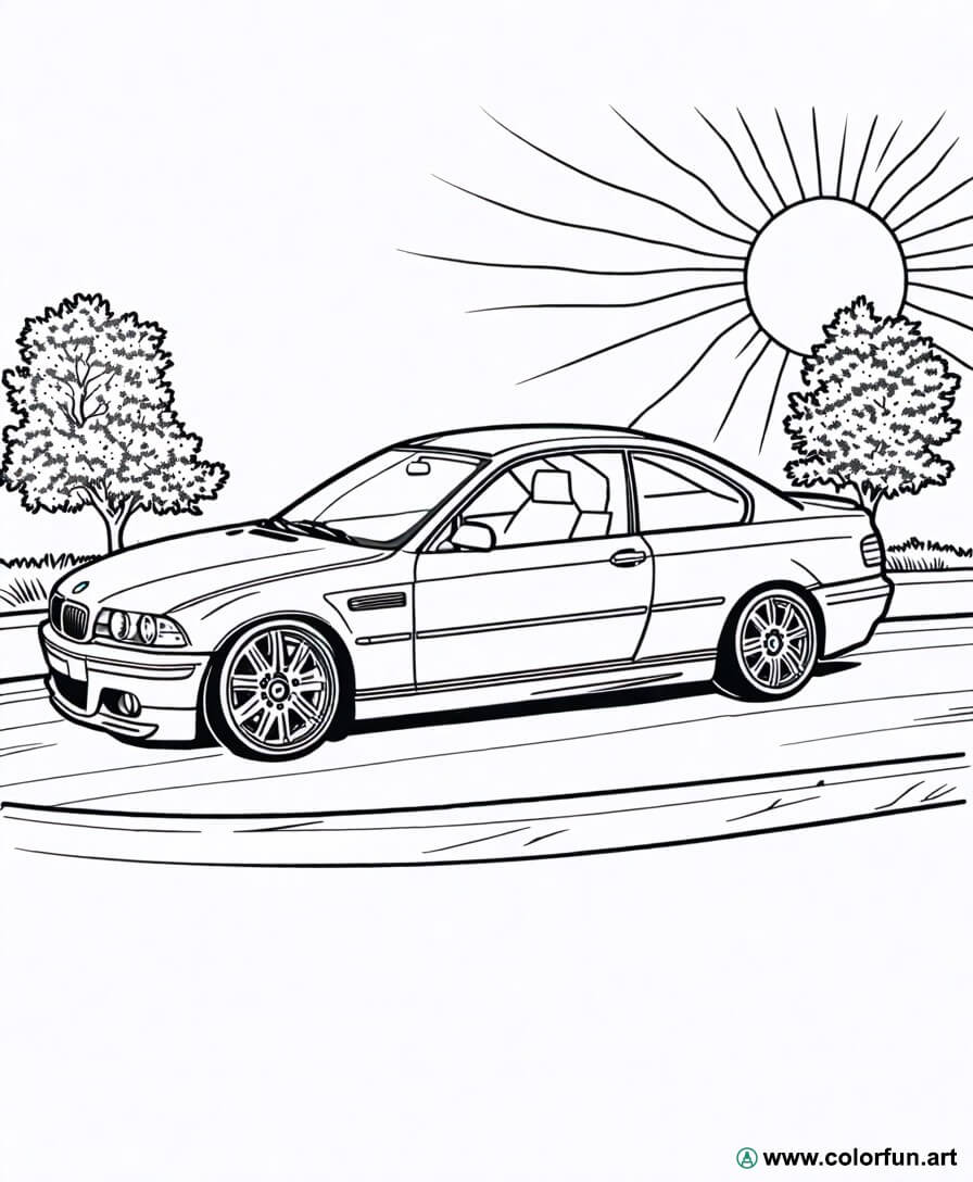 Coloriage de la BMW E46 à Télécharger ou à Imprimer gratuitement