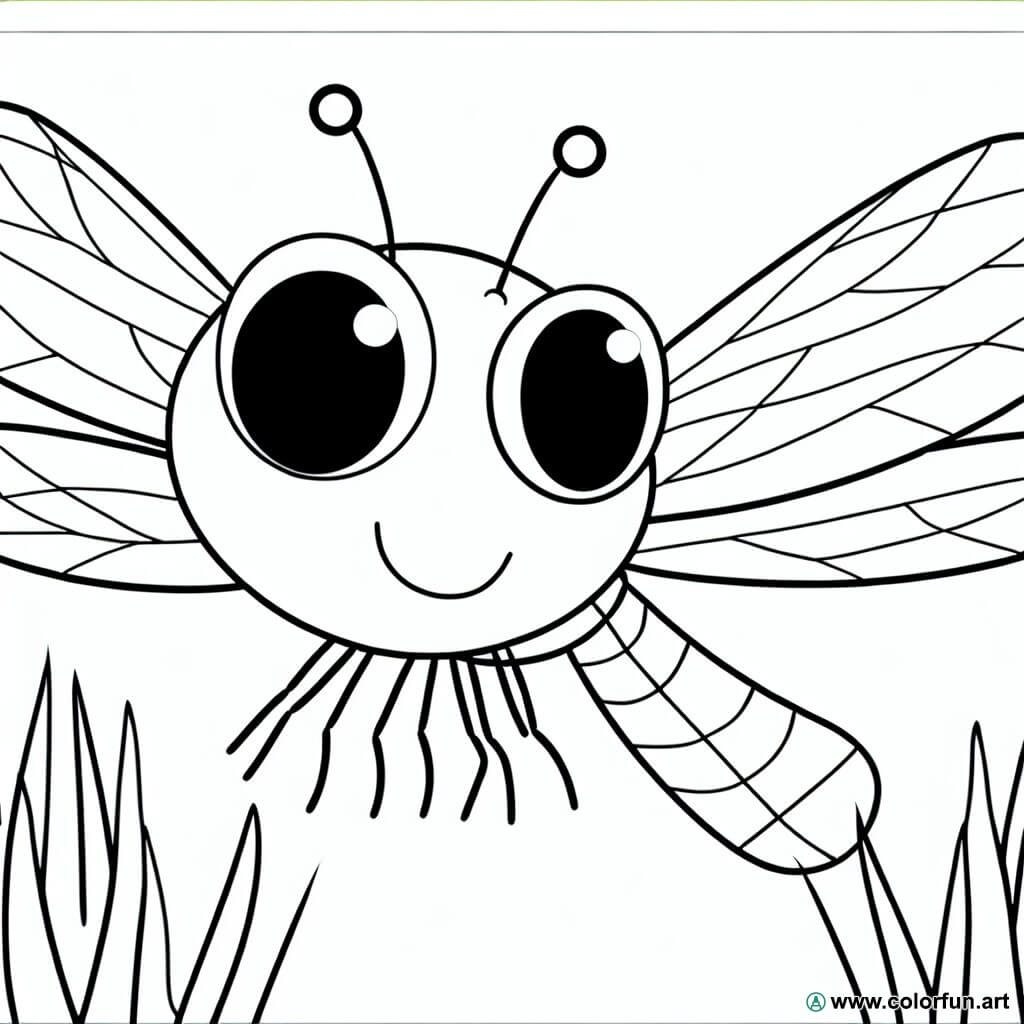Libelle Libellule Libelinha Coloriage Libelula Kleurplaat Insecten ...