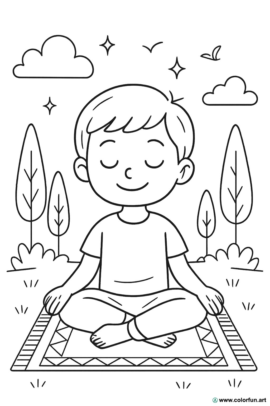 Coloriage de relaxation pour enfants à Télécharger ou à Imprimer ...