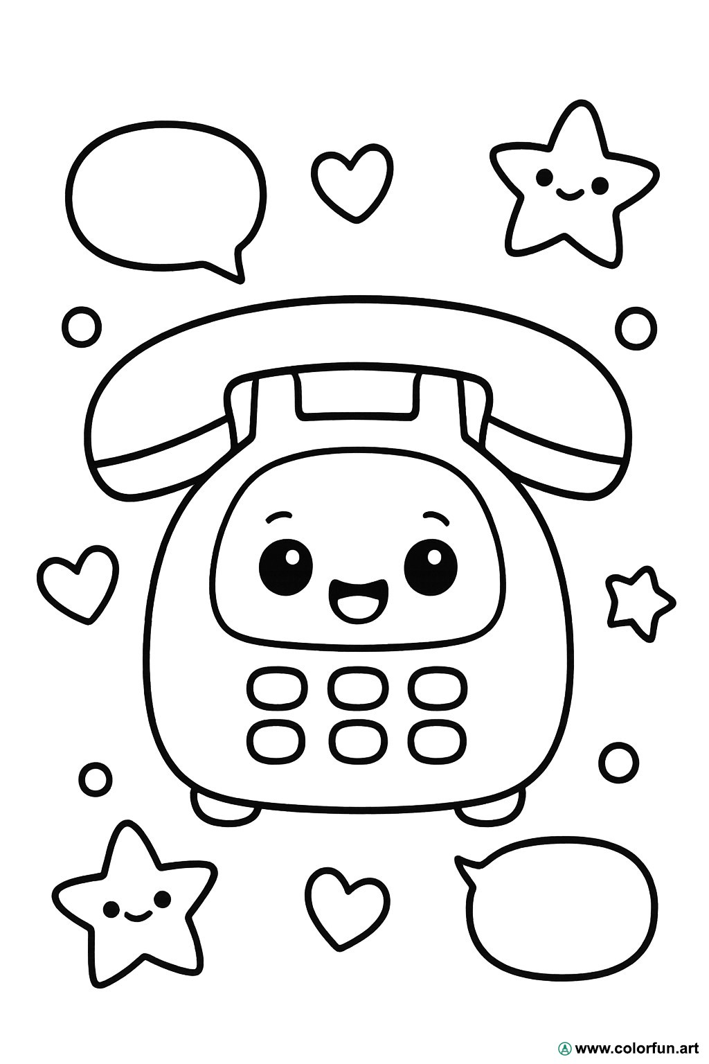 4 Coloriages De Téléphones - Coloriages Gratuits pour Enfants - ColorFun.fr