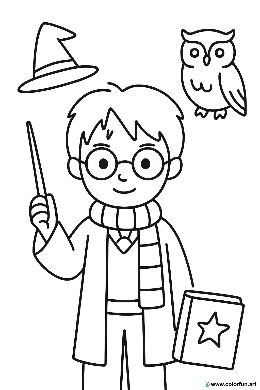 Coloriage Harry Potter Facile