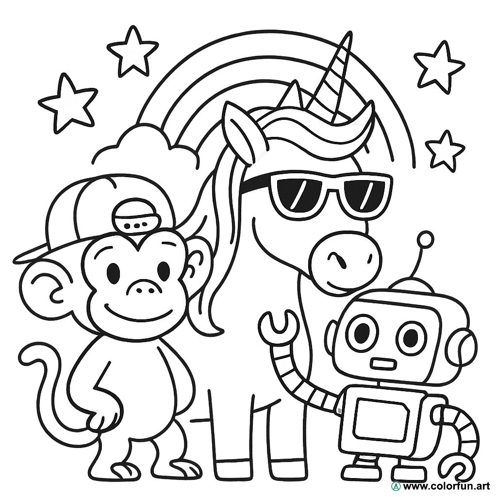 Coloriage humoristique de personnages à Télécharger ou à Imprimer ...