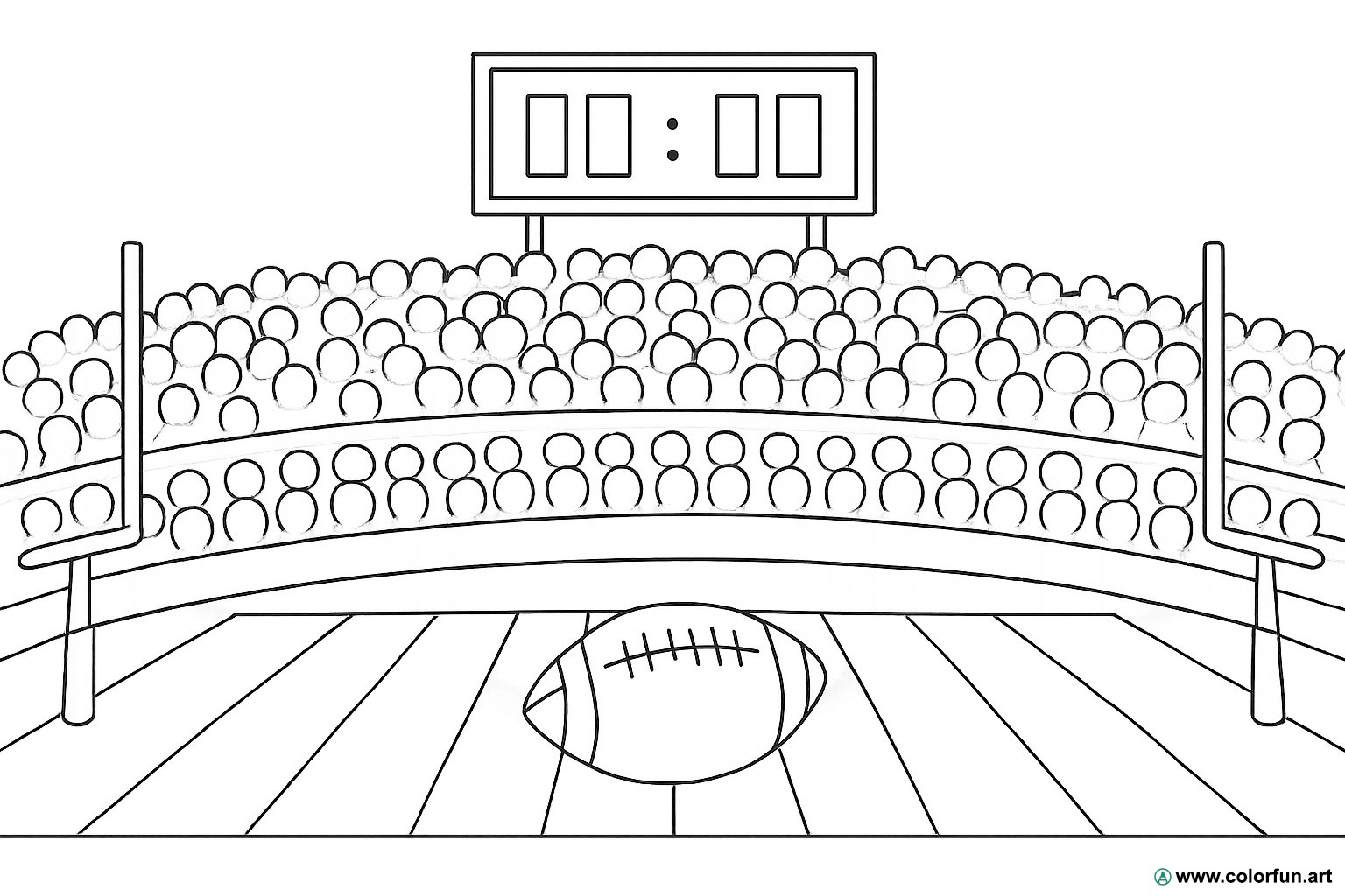 Coloriage des stades de football américain à Télécharger ou à Imprimer ...