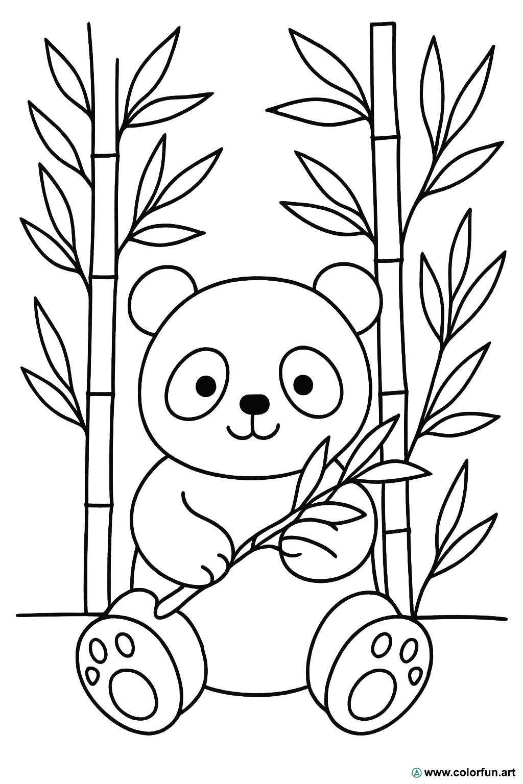 Dessin Panda Bambou