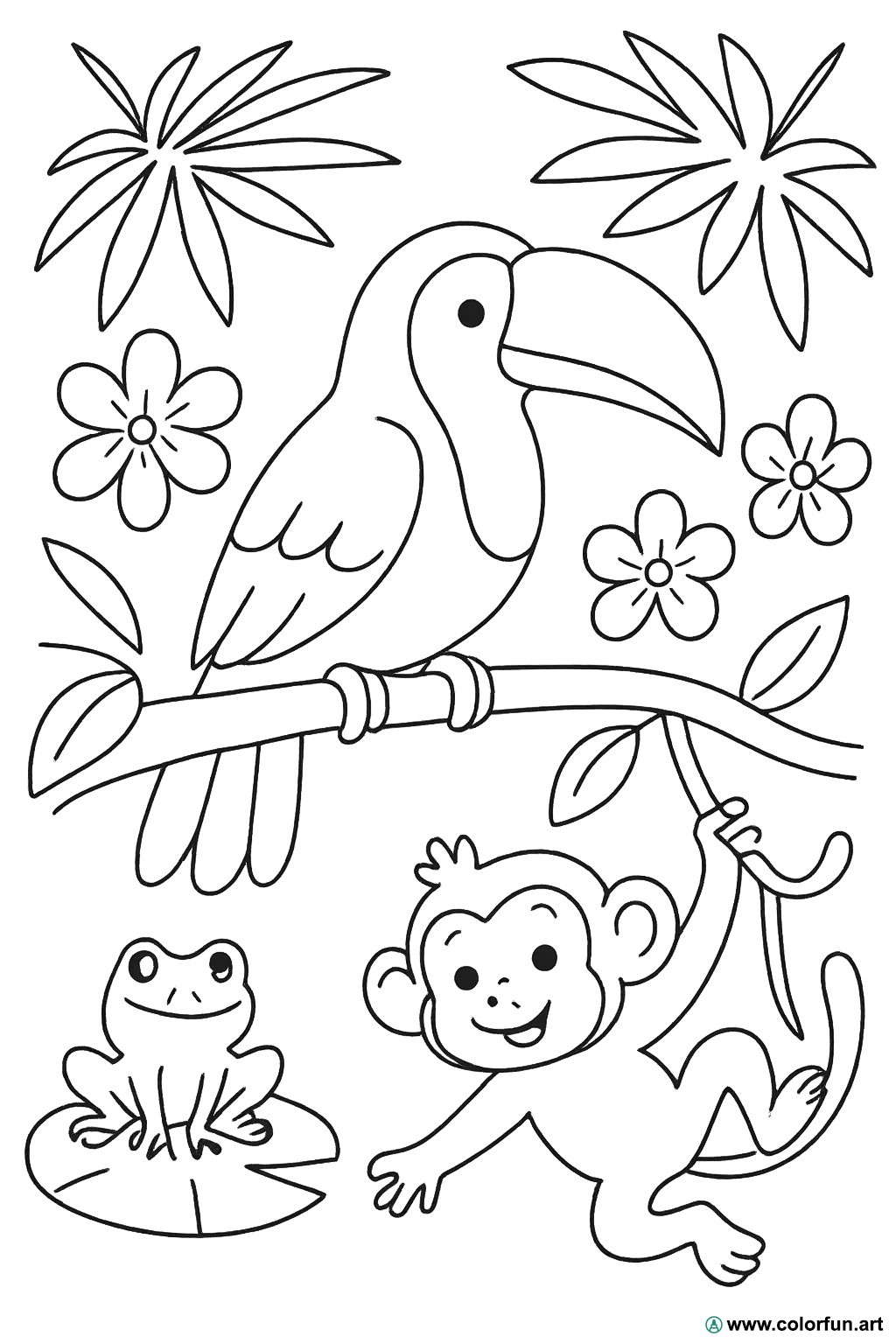 Coloriages Animaux De La Jungle