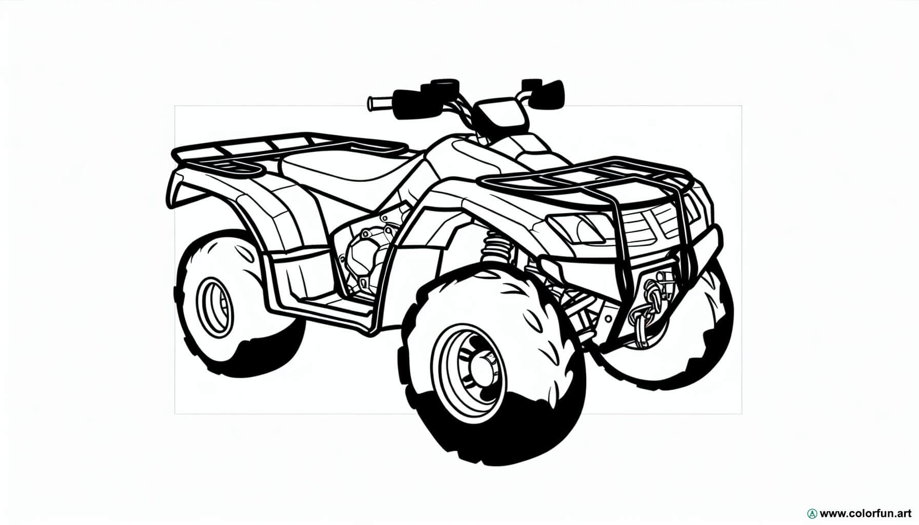 Coloriage de quad à grande vitesse à Télécharger ou à Imprimer gratuitement