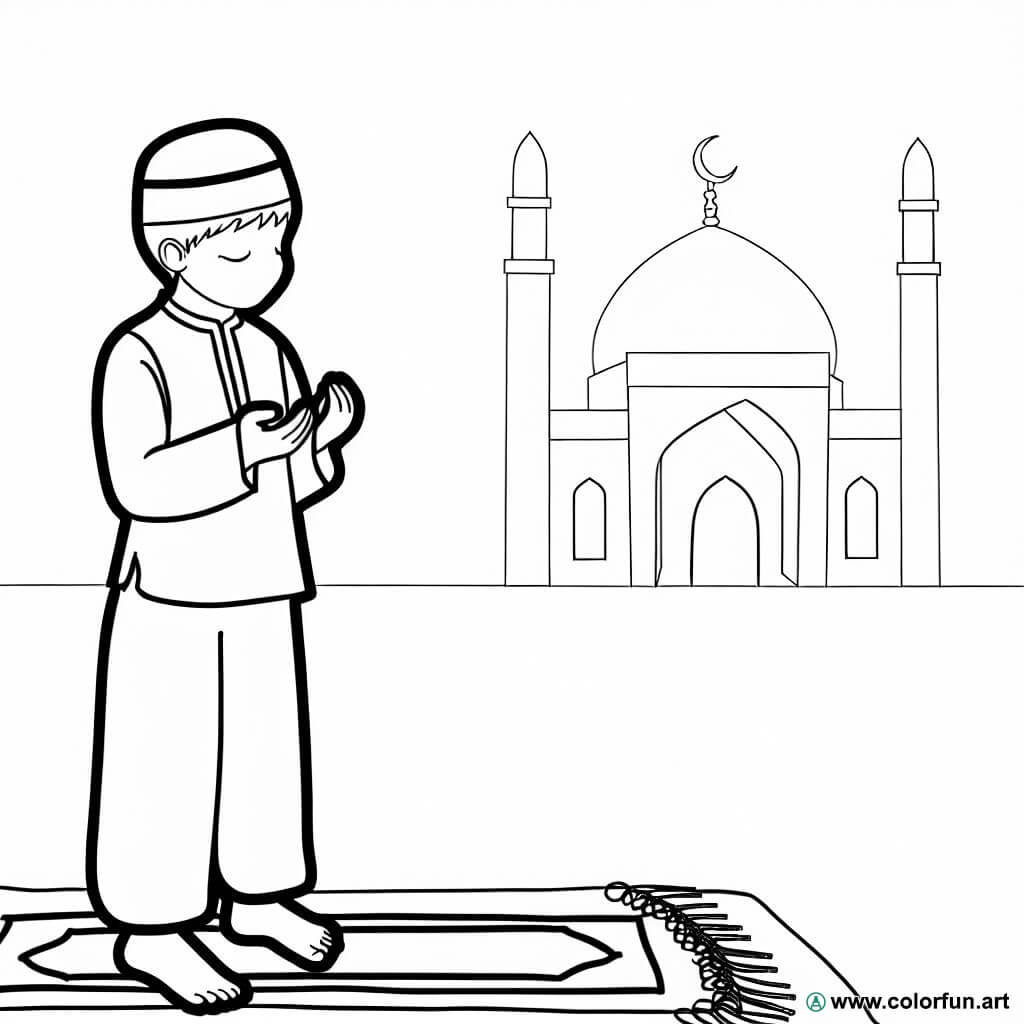 Coloriage de la religion musulmane à Télécharger ou à Imprimer gratuitement