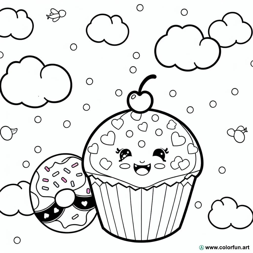 20 Coloriages De Nourriture Kawaii - Coloriages Gratuits pour Enfants ...