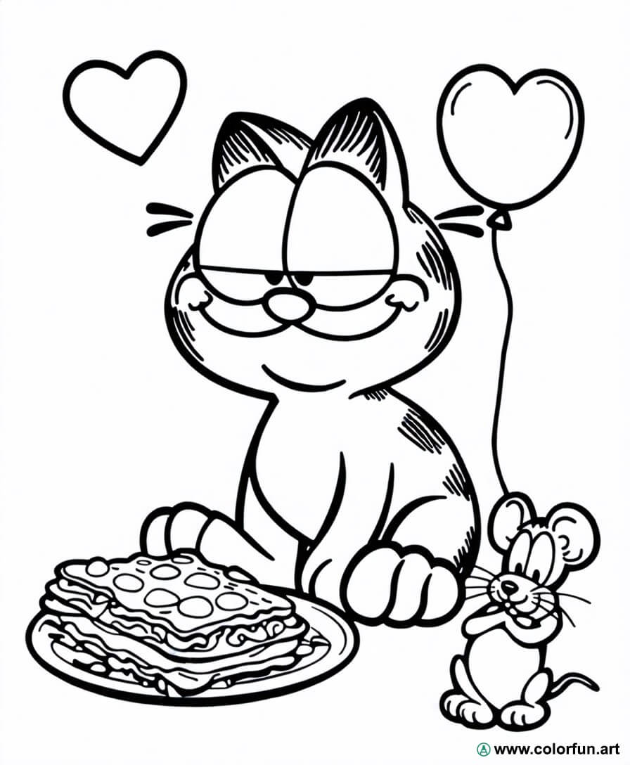 Coloriage de Garfield pour les enfants à Télécharger ou à Imprimer ...
