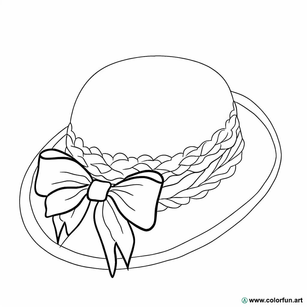 Coloriage d'un chapeau vintage à Télécharger ou à Imprimer gratuitement